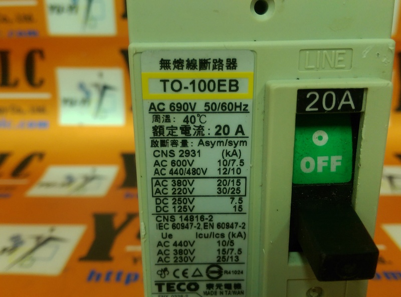 TECO TO-100EB No fuse circuit breakers 無熔絲斷路器 - 金吉源科技有限公司